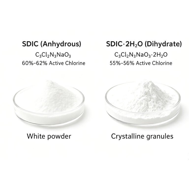 Difference Between Sodium Dichloroisocyanurate and Its Dihydrate